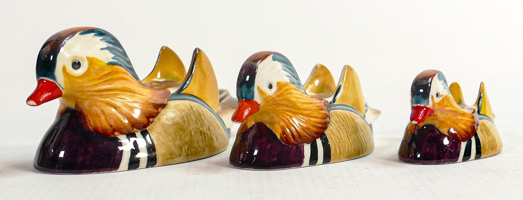A graduated set of Beswick Mandarin ducks approved by Peter Scott ...