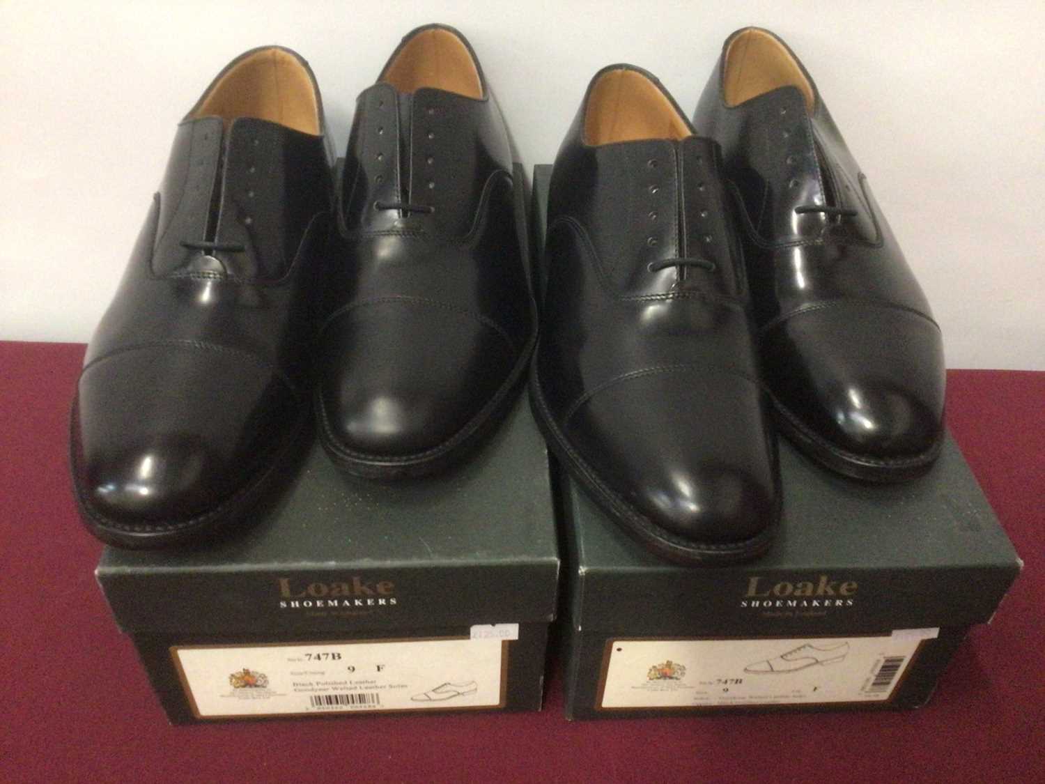 Two pairs of gentlemen's Loake classic style 747B, Goodyear Welted ...