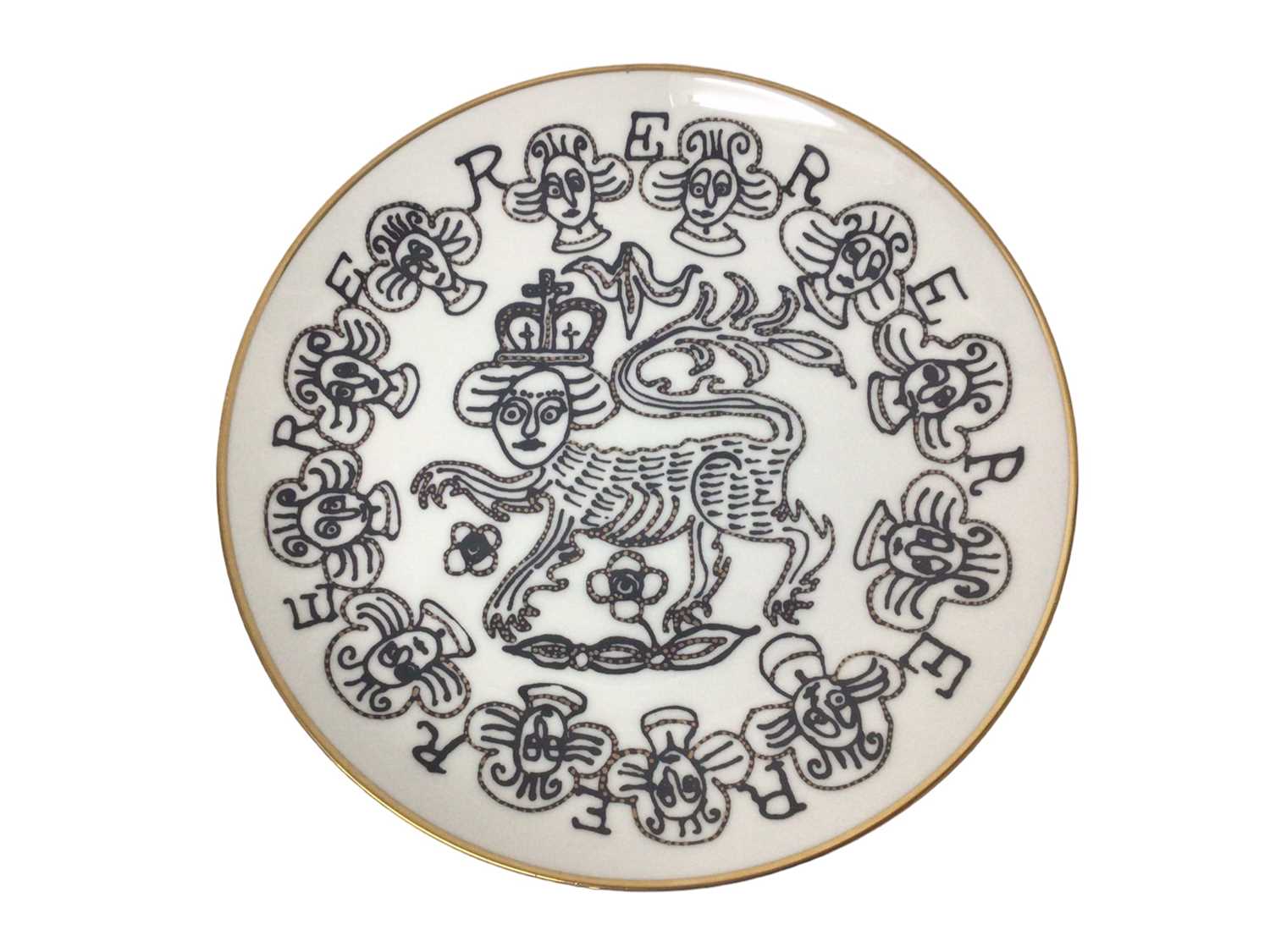 *Sir Grayson Perry CBE, RA (b.1960-), Lion Queen plate, printed with a ...