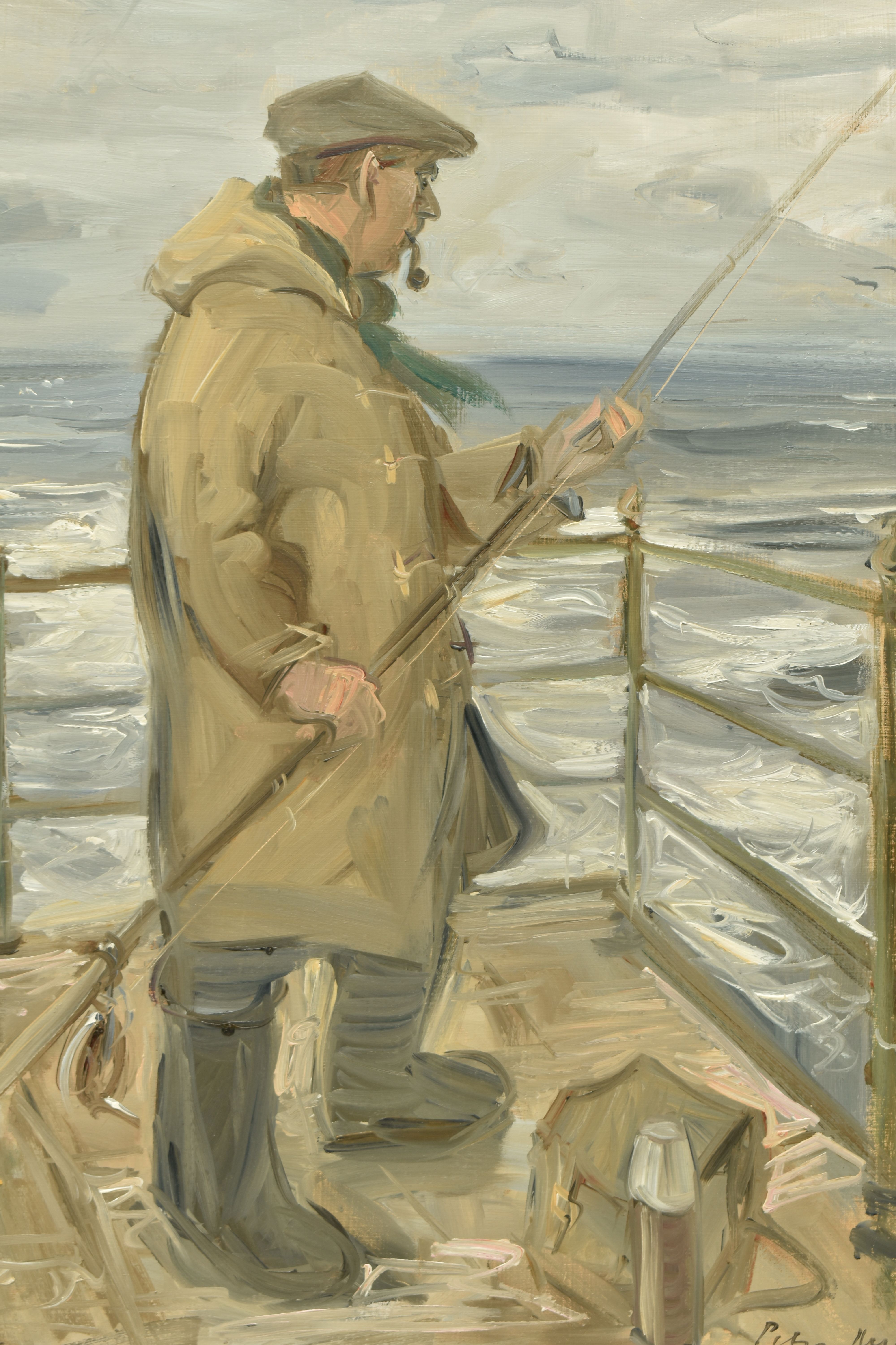 PETER KNOX (BRITISH 1942) 'THE PIER', a nostalgic depiction of a ...