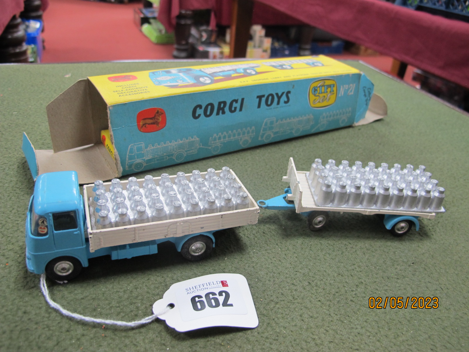 A Boxed Corgi Toys Gift Set No.21, featuring E.R.F Dropside Lorry and ...