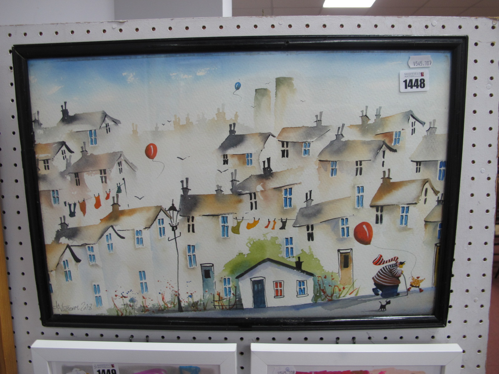 Alan Nutbeam (Irish XX Century), 'Our Streets' watercolour, signed and ...