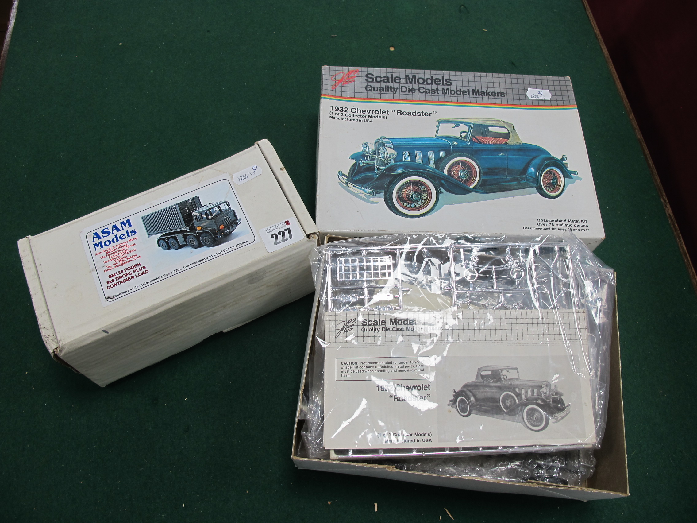 Two White Metal Diecast Model Vehicle Kits: Asam Models SM128 Foden 8 x ...