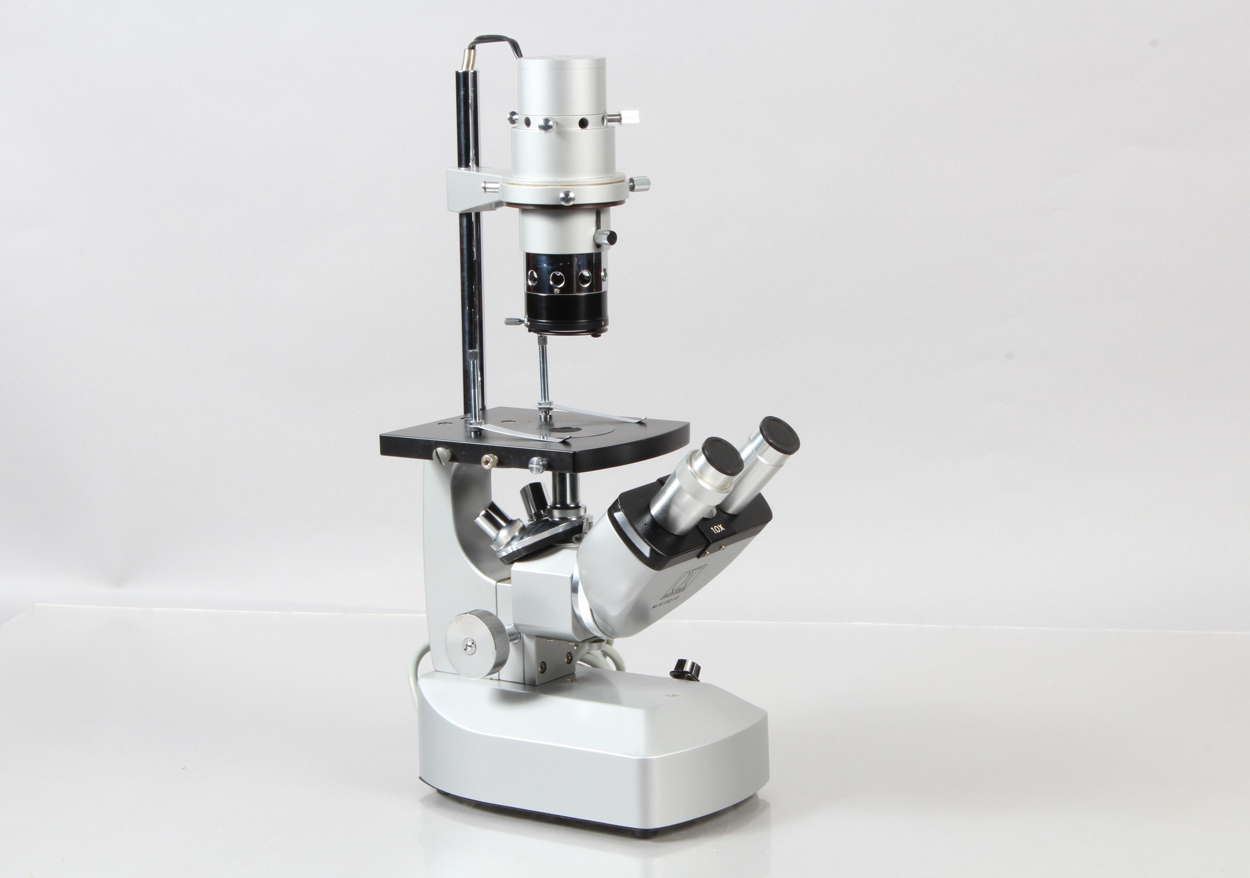 A Japanese Inverted Binocular Microscope, with triple nosepiece, three ...
