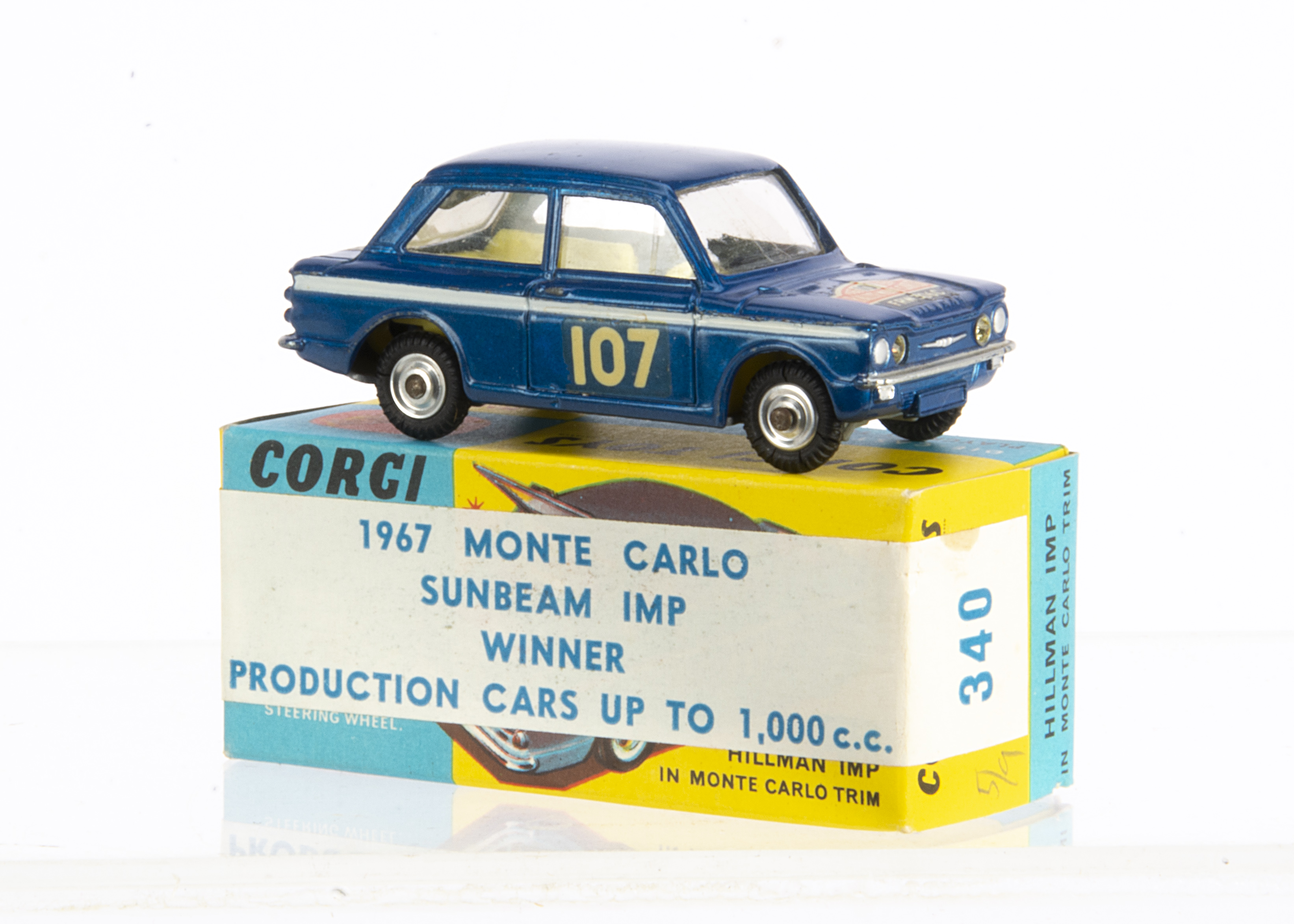 A Corgi Toys 328 Hillman Imp In Monte Carlo Trim, metallic dark blue ...