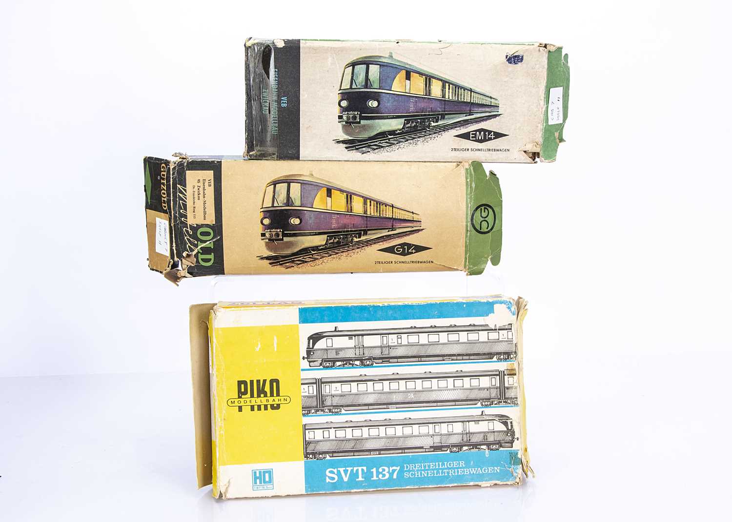 Piko and Gutzold German HO Gauge Diesel Railcars, all boxed, Piko SVT ...
