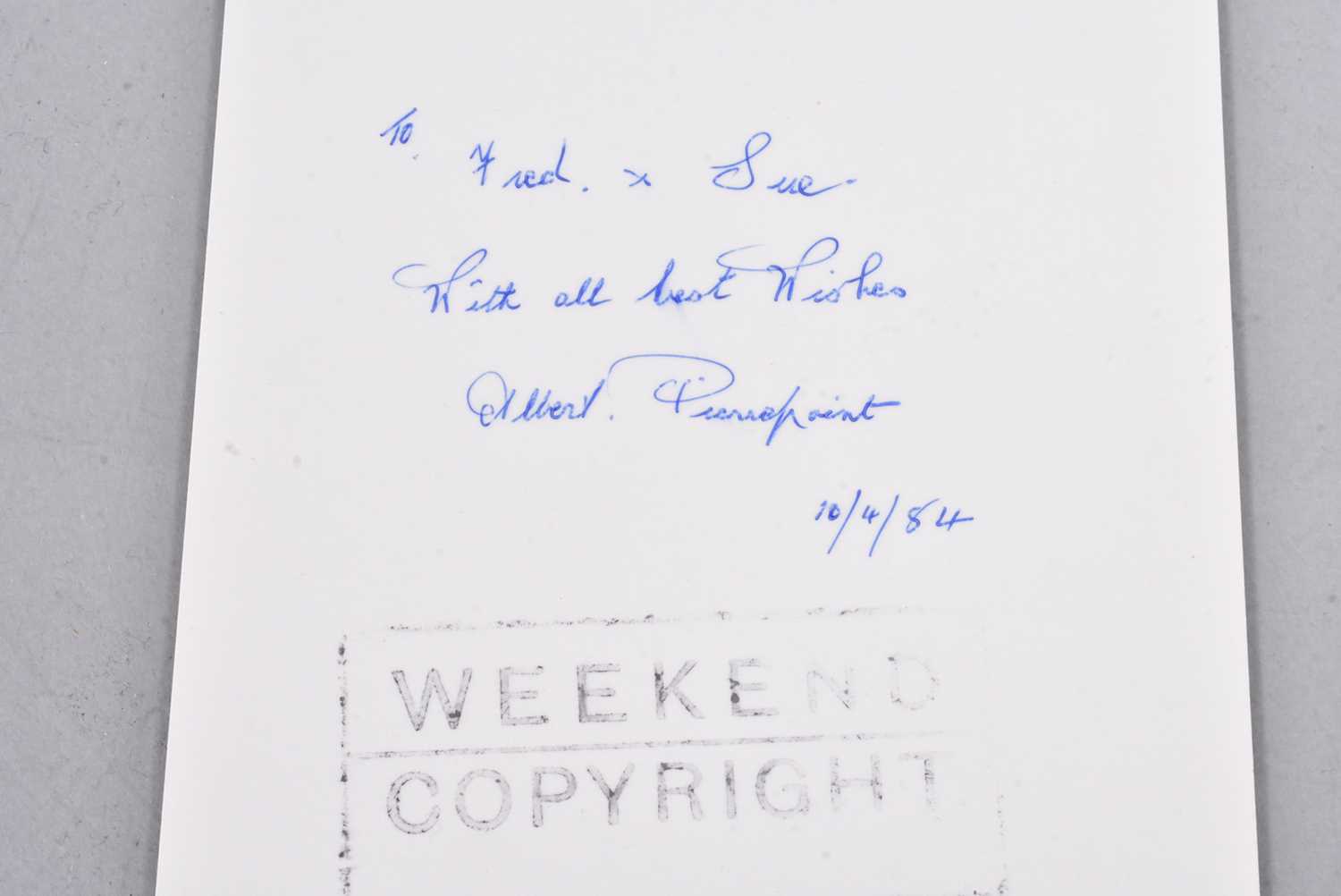 A signed copy of Executioner: Pierrepoint - The Amazing Autobiography ...