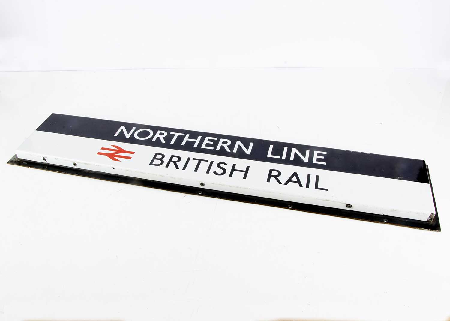 Enamelled London Underground/British Rail Sign, of rectangular form ...