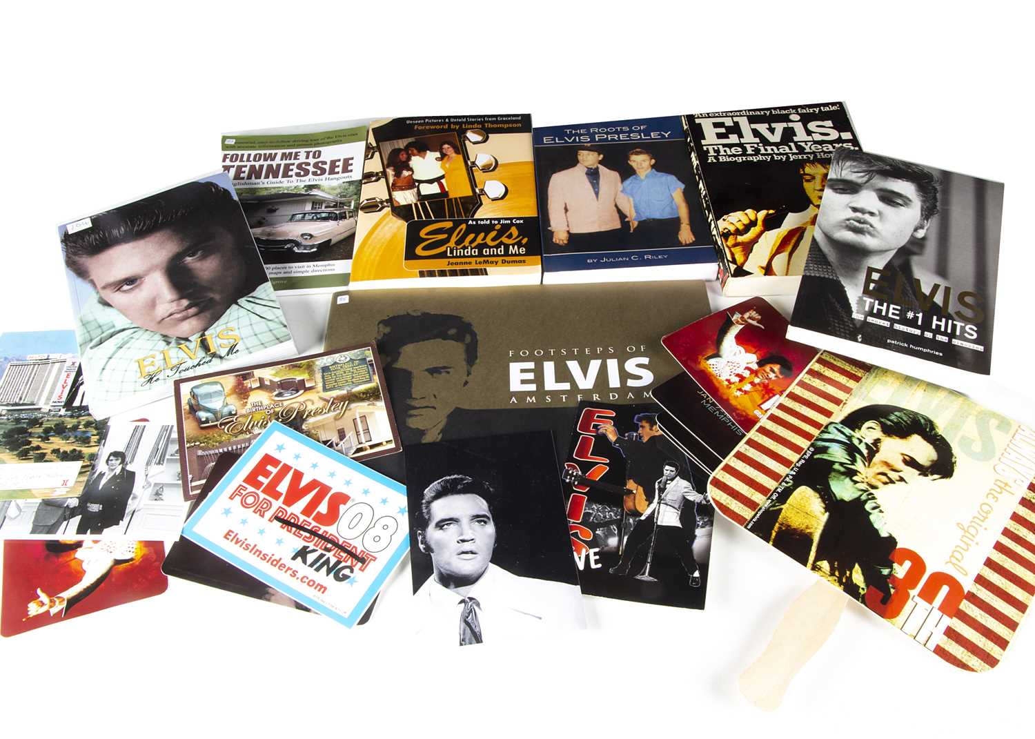 Elvis Presley Books / Postcards, thirty plus books including ...