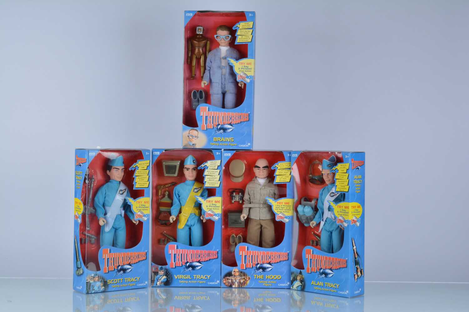 Vivid Imaginations 12" Thunderbirds Action Figures, Brains, The Hood ...