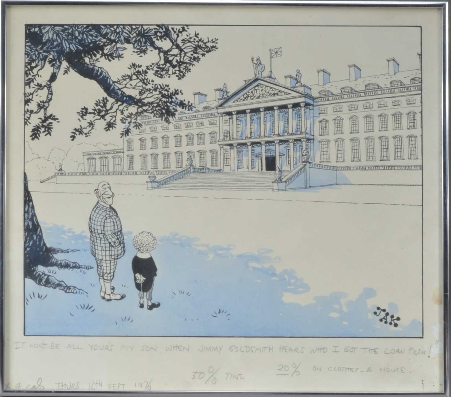 Raymond Allen Jackson 'JAK' (British (1927-1997), an original pen and ...