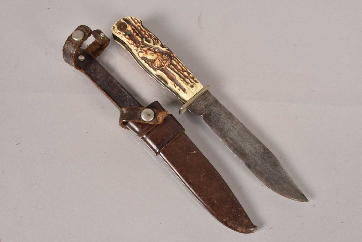 A vintage German Decora Solingen Multi-tool Hunting knife, complete ...