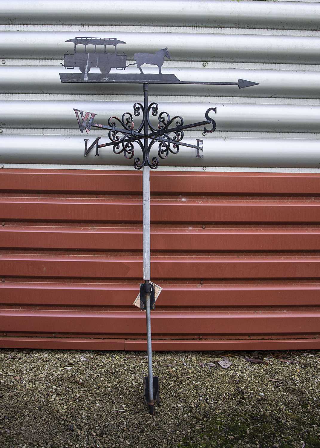 Wrought Iron Weather Vane, a wrought iron black painted weather vane ...