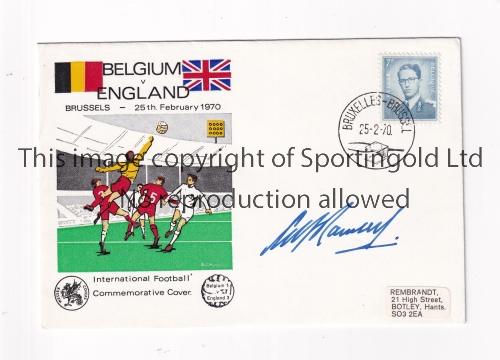ALF RAMSEY AUTOGRAPH Signed First Day Cover for Belgium v England 25/2 ...