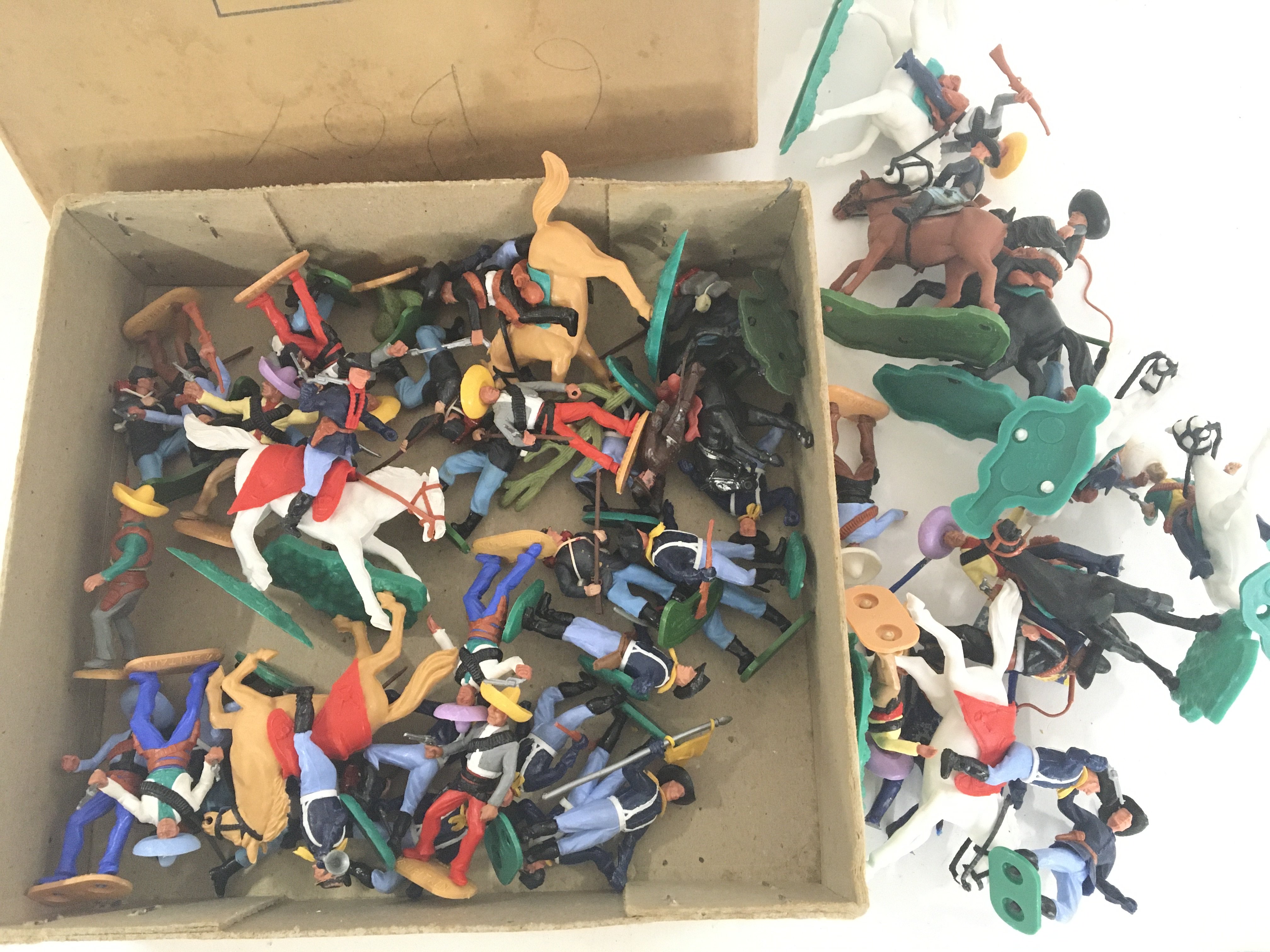 A Box Containing Timpo Mexicans and Cavelry.