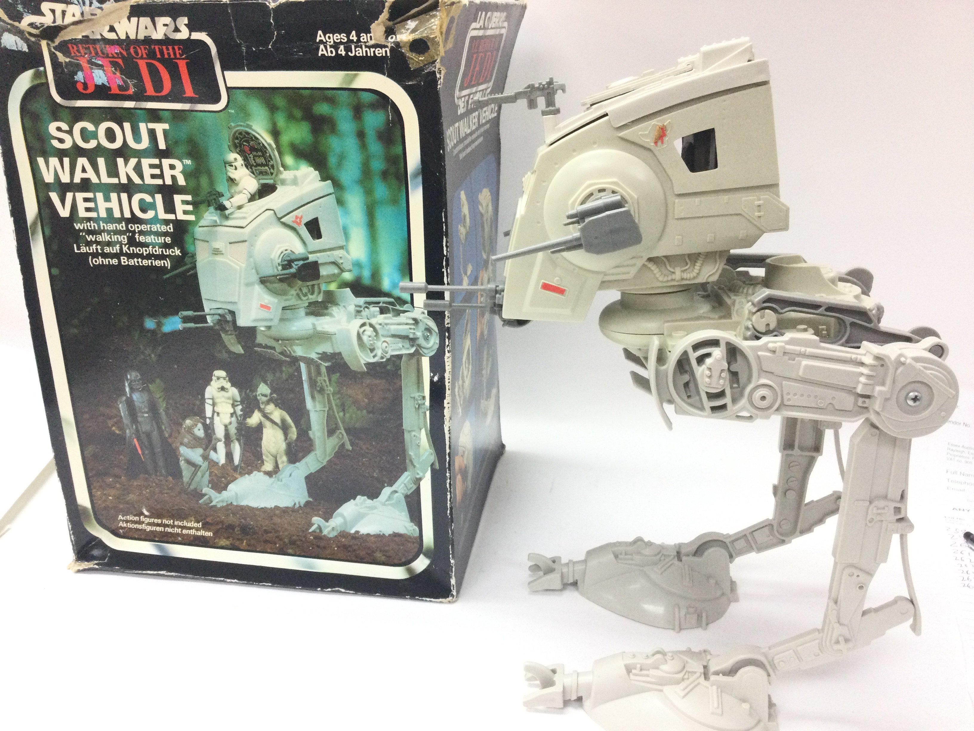A Boxed Star Wars Return Of The Jedi Scout Walker Vehicle.