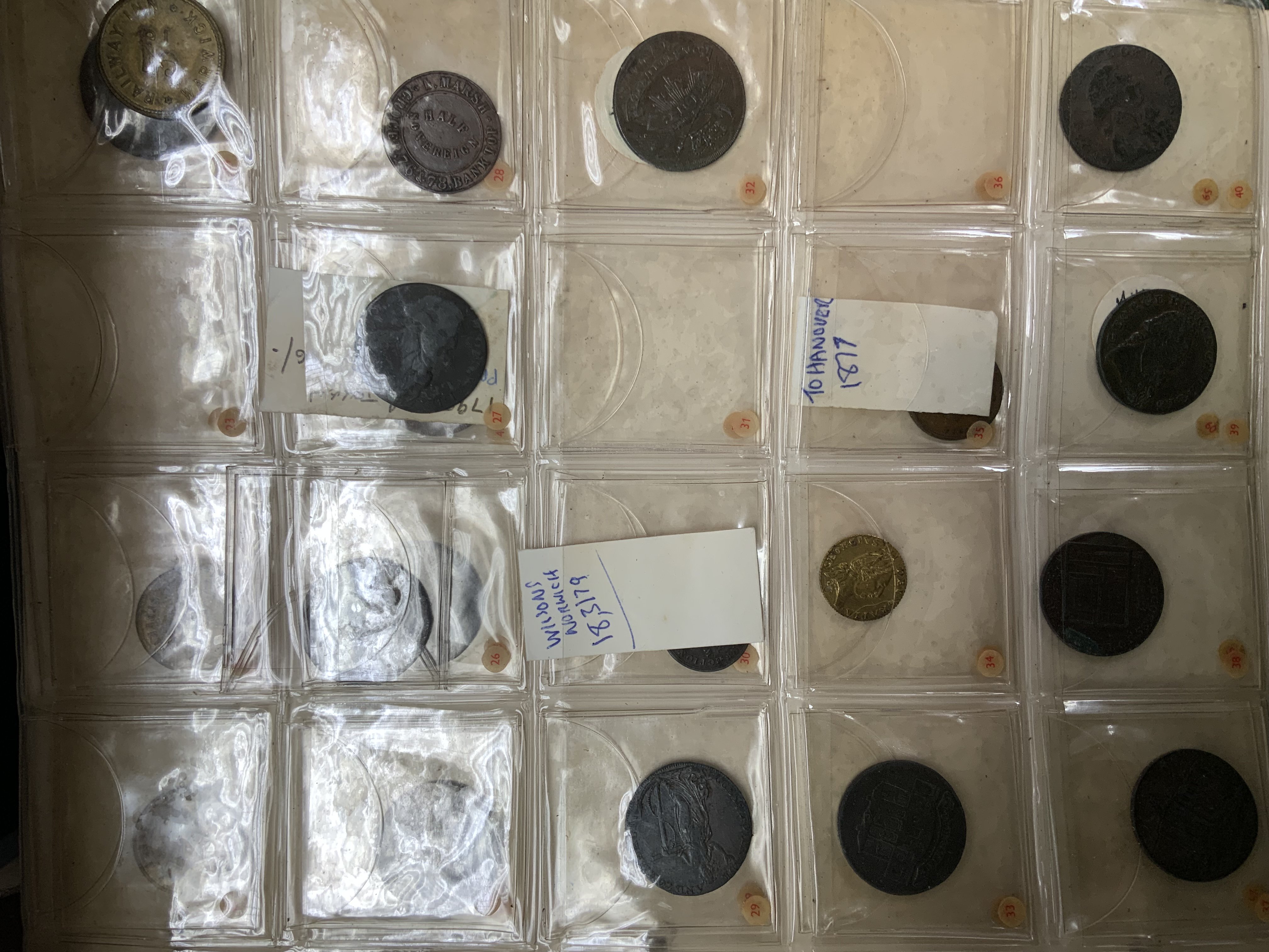 A large folio of early British tokens. (C)