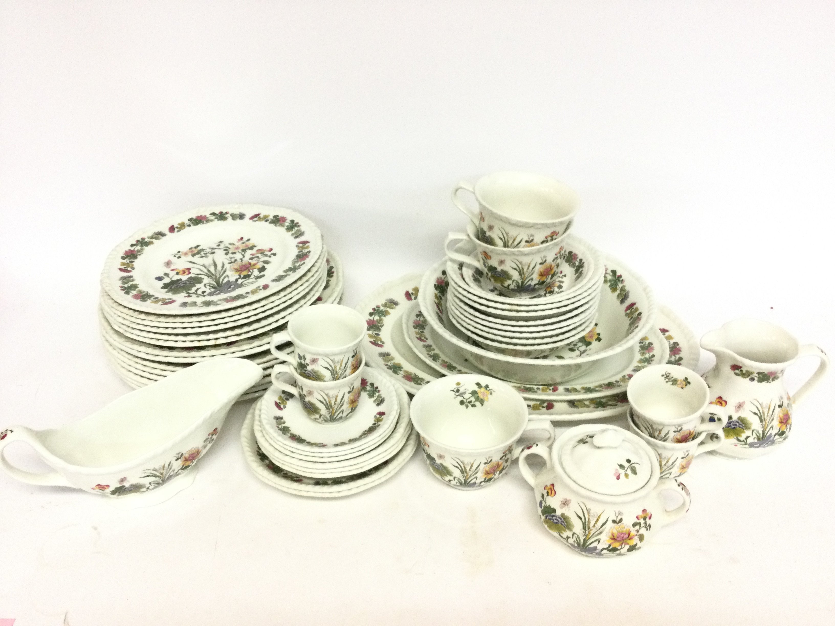 Adams Country Meadow dinnerware porcelain , no reserve. Postage cat D