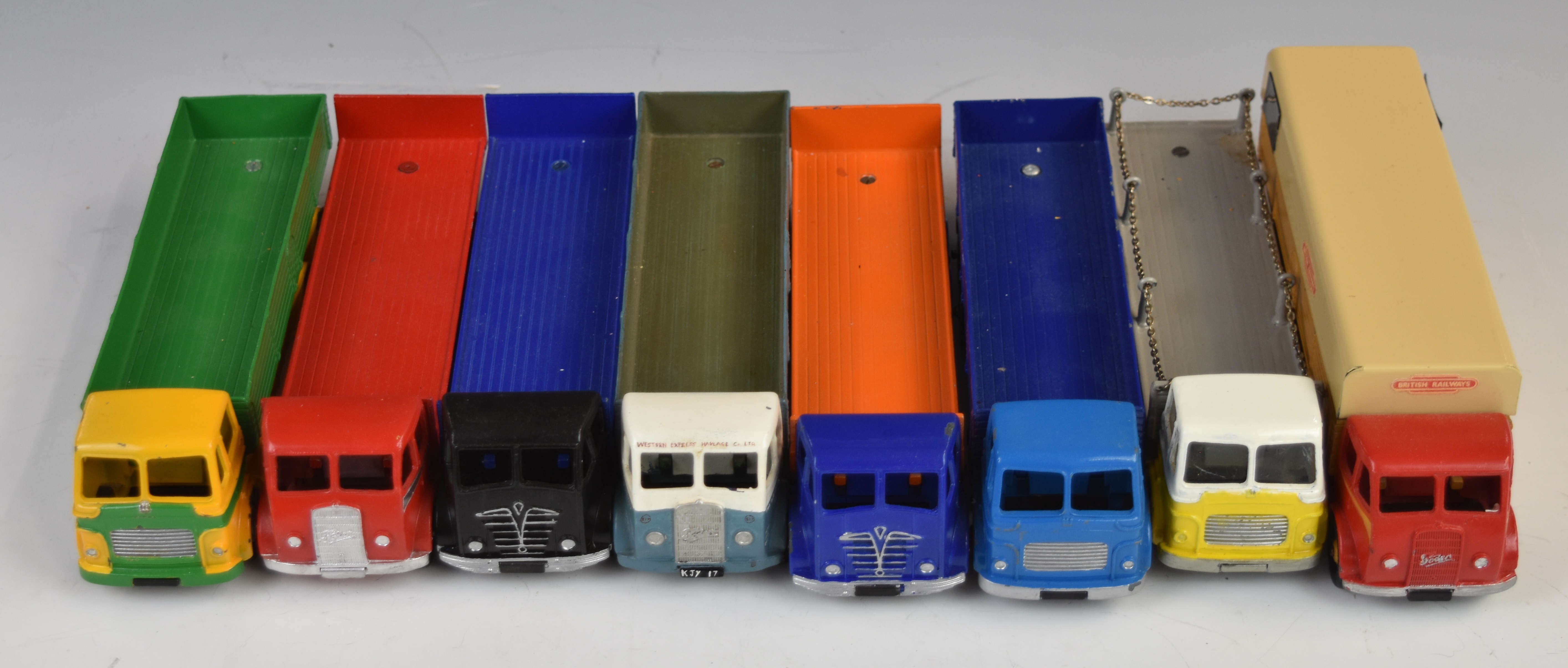 Eight Dinky Supertoys diecast model commercial vehicles comprising ...