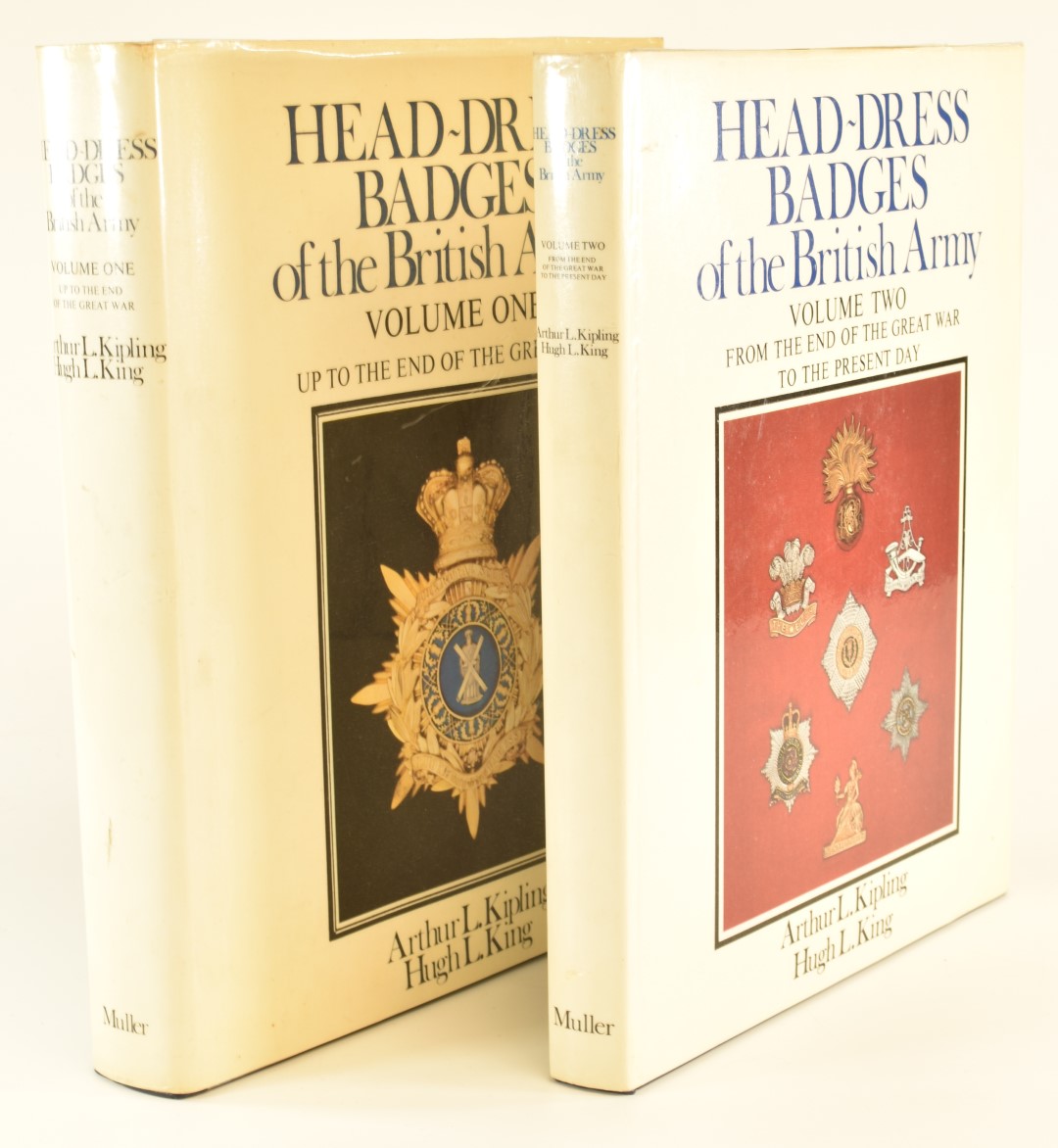 Two books by Arthur Kipling and Hugh King comprising Headdress Badges ...