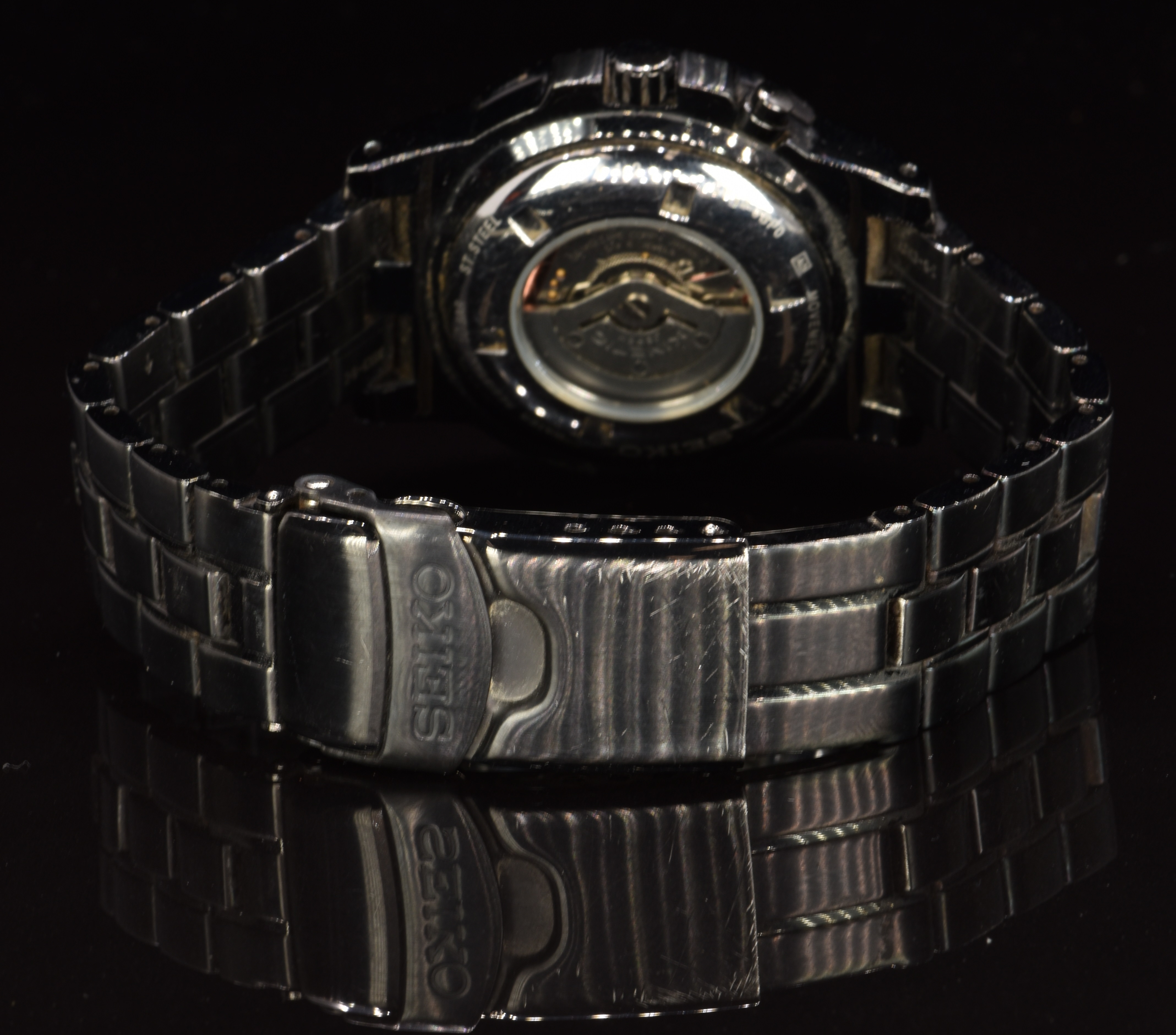Seiko Kinetic gentleman's wristwatch ref. 5M62-0BP0 with power reserve ...