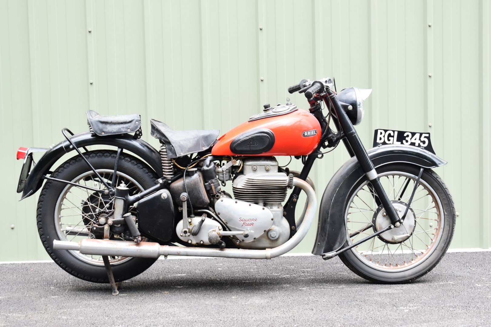 1950 Ariel 4G MK1 Square four, motorcycle registration number BGL 345 ...