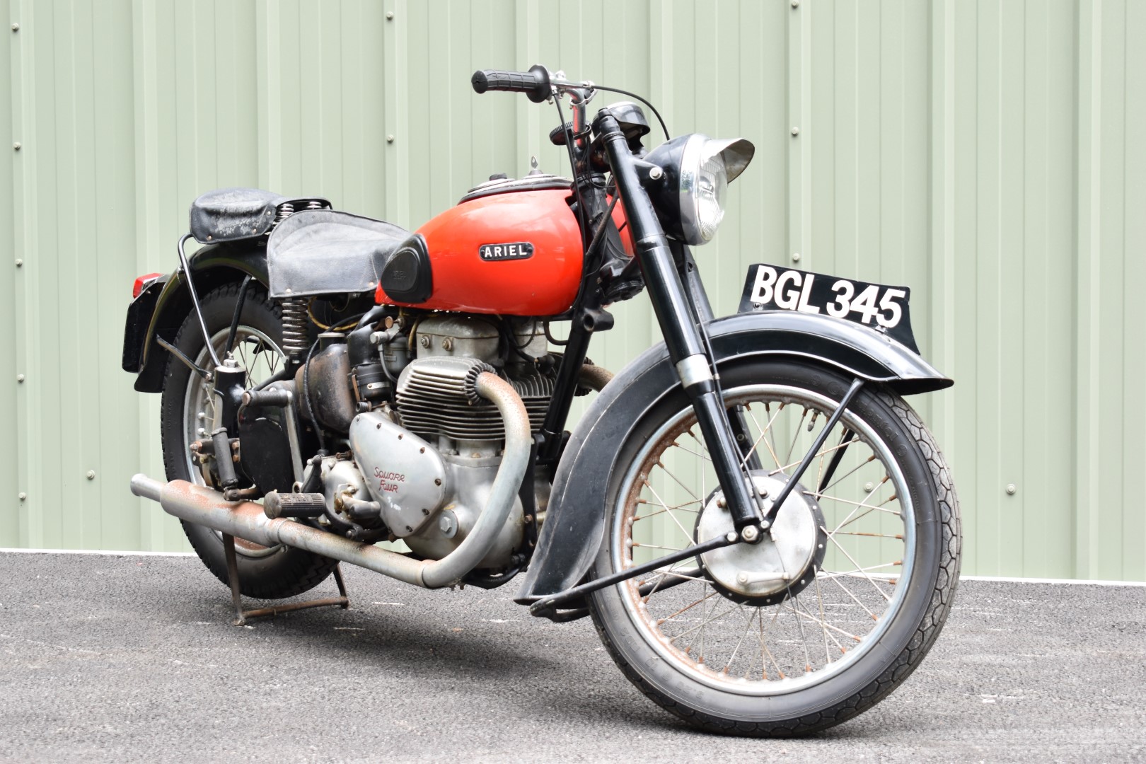 1950 Ariel 4G MK1 Square four, motorcycle registration number BGL 345 ...