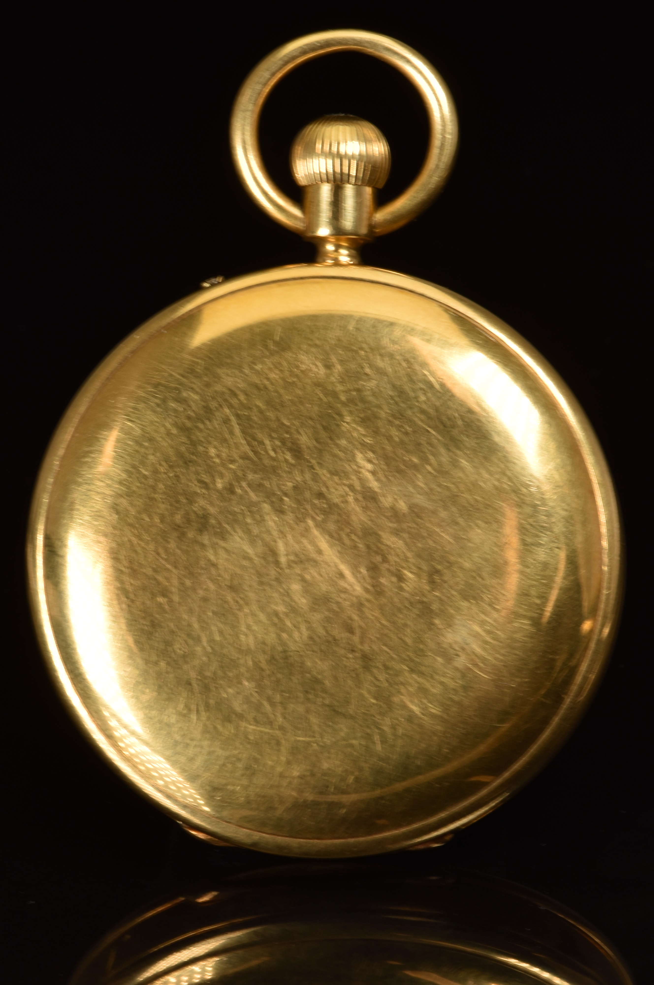 Dent 18ct gold keyless winding full hunter pocket watch with subsidiary ...