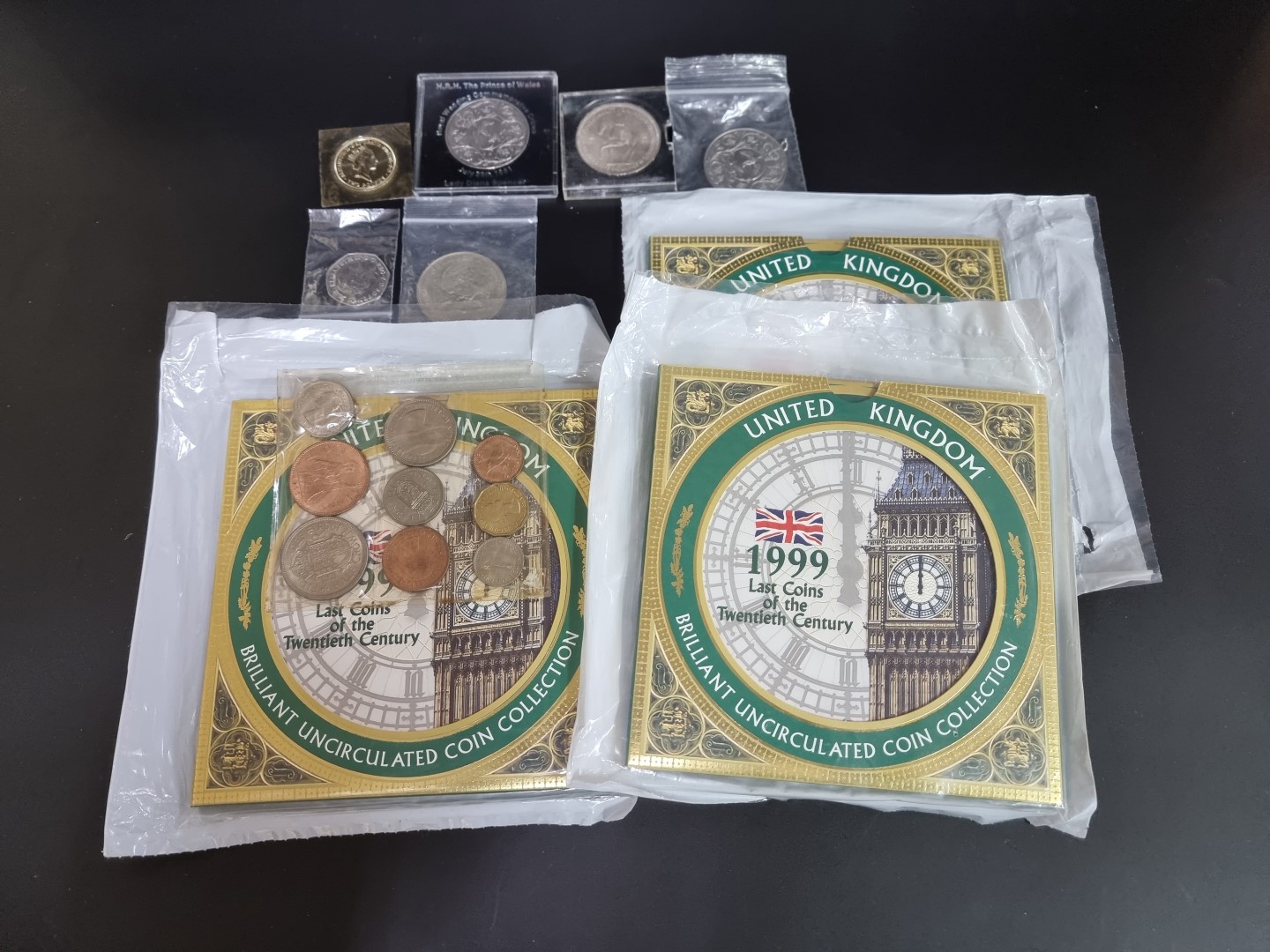 Coins: three Royal Mint 1999 Last Coins of the 20th Century UK ...