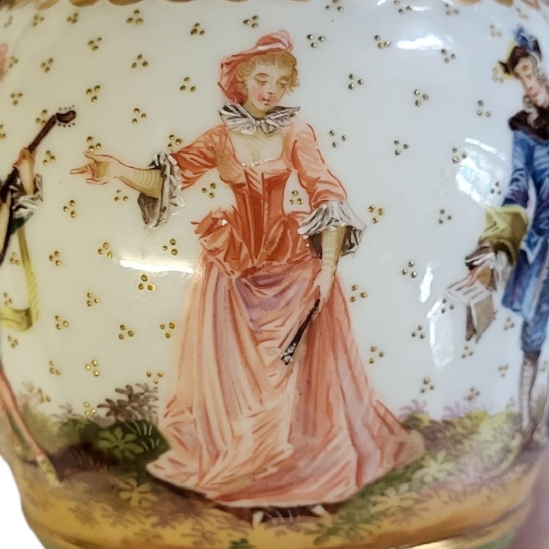 AN EARLY 20TH CENTURY REICHMANNSDORF OF THURINGIA HARD PASTE PORCELAIN ...