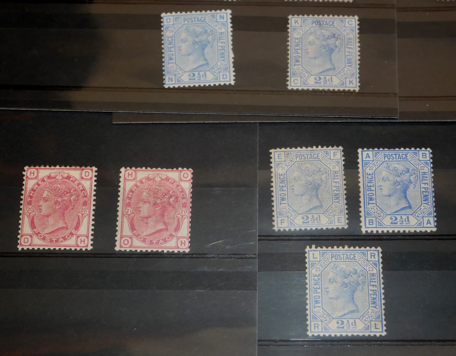 QUEEN VICTORIA, 1840 - 1881, TWO PENNY BLUES AND PENNY REDS IMPERFORATE ...