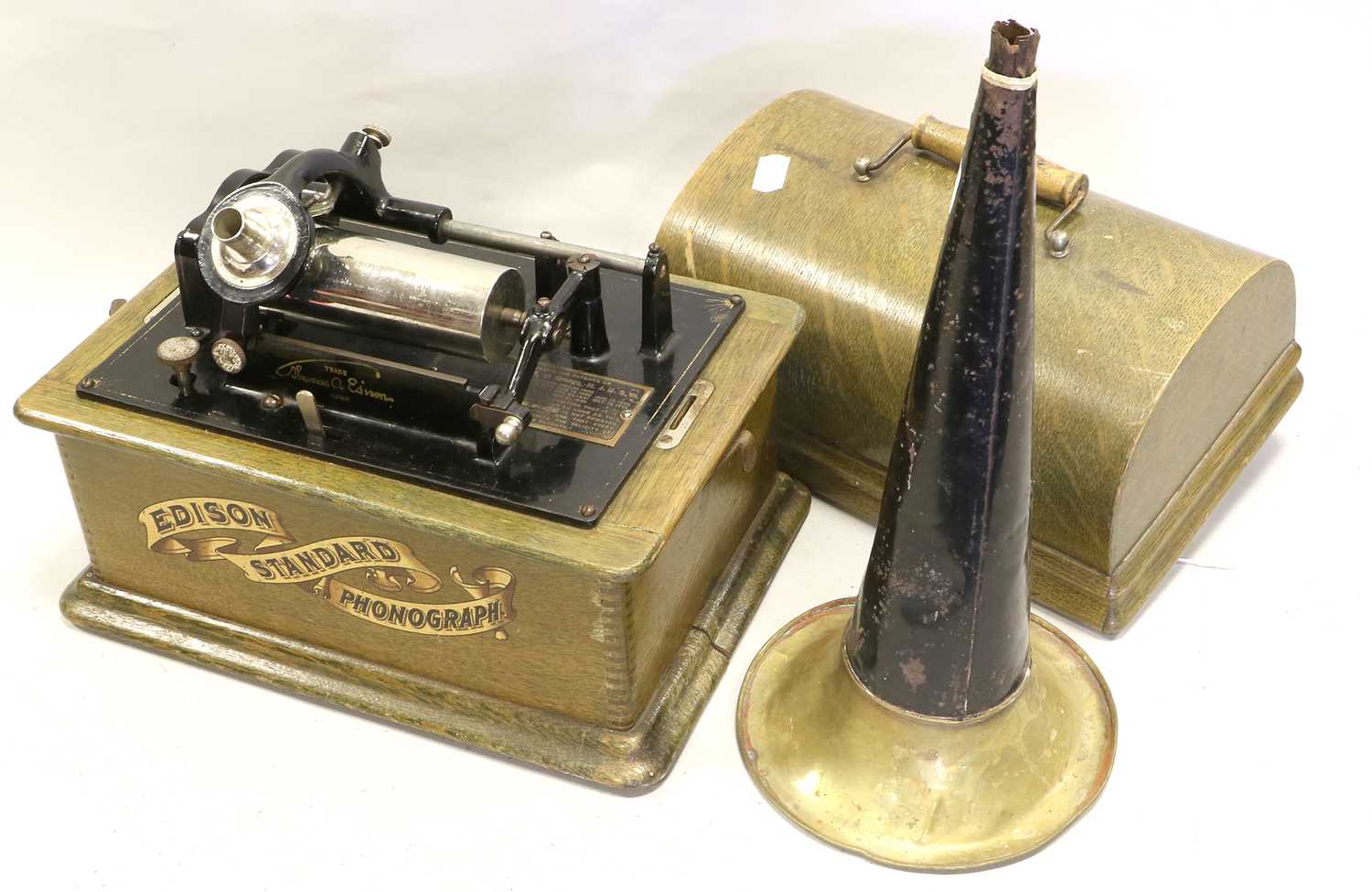 An Edison Standard Phonograph Ser. No. S114696, with last patent date ...