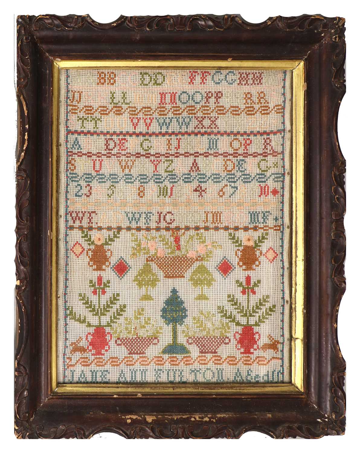 19th Century Alphabet Sampler Worked by Mary ***** 183*, with alphabet ...