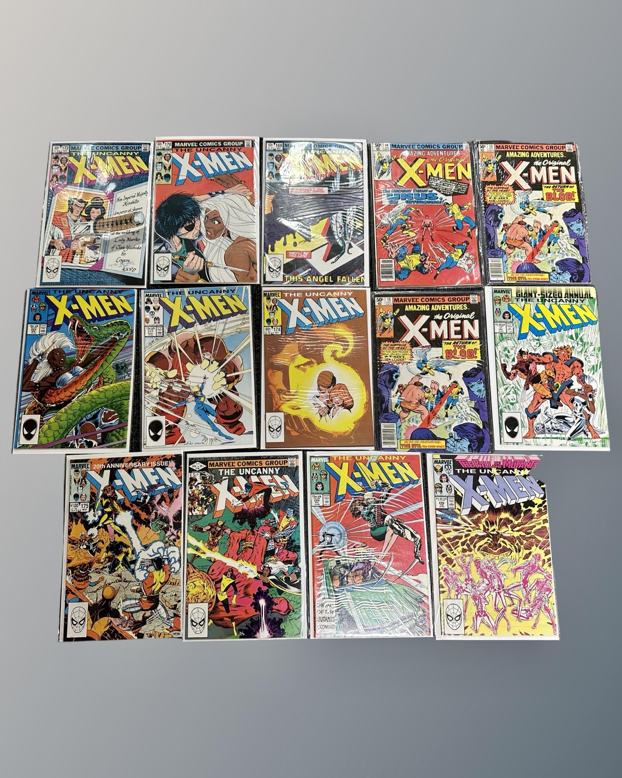 A group of vintage X-Men comics including The Uncanny X-Men and Amazing ...