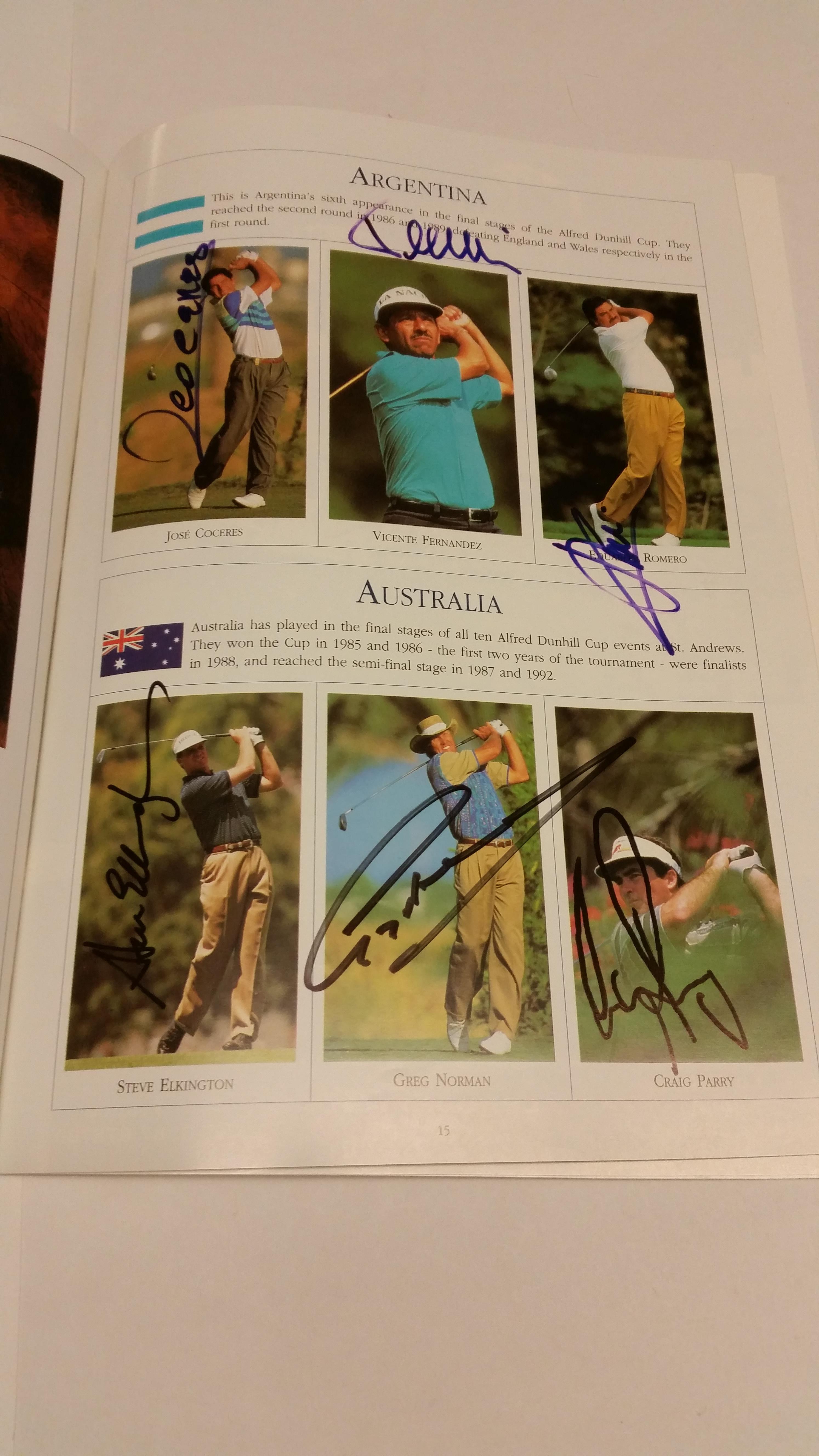 GOLF, signed programmes, inc. 2010 Senior Tour, 1994 Tenerife Open ...