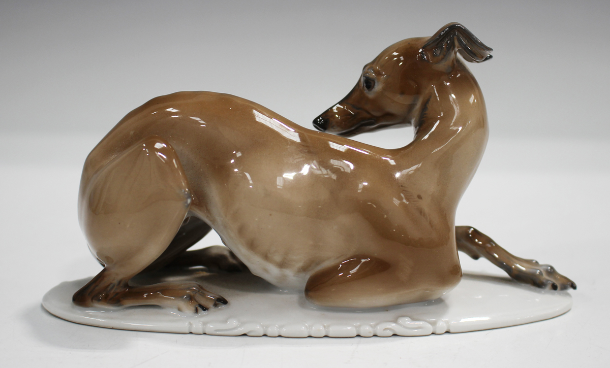 A Rosenthal porcelain model of a greyhound, designed by Professor ...