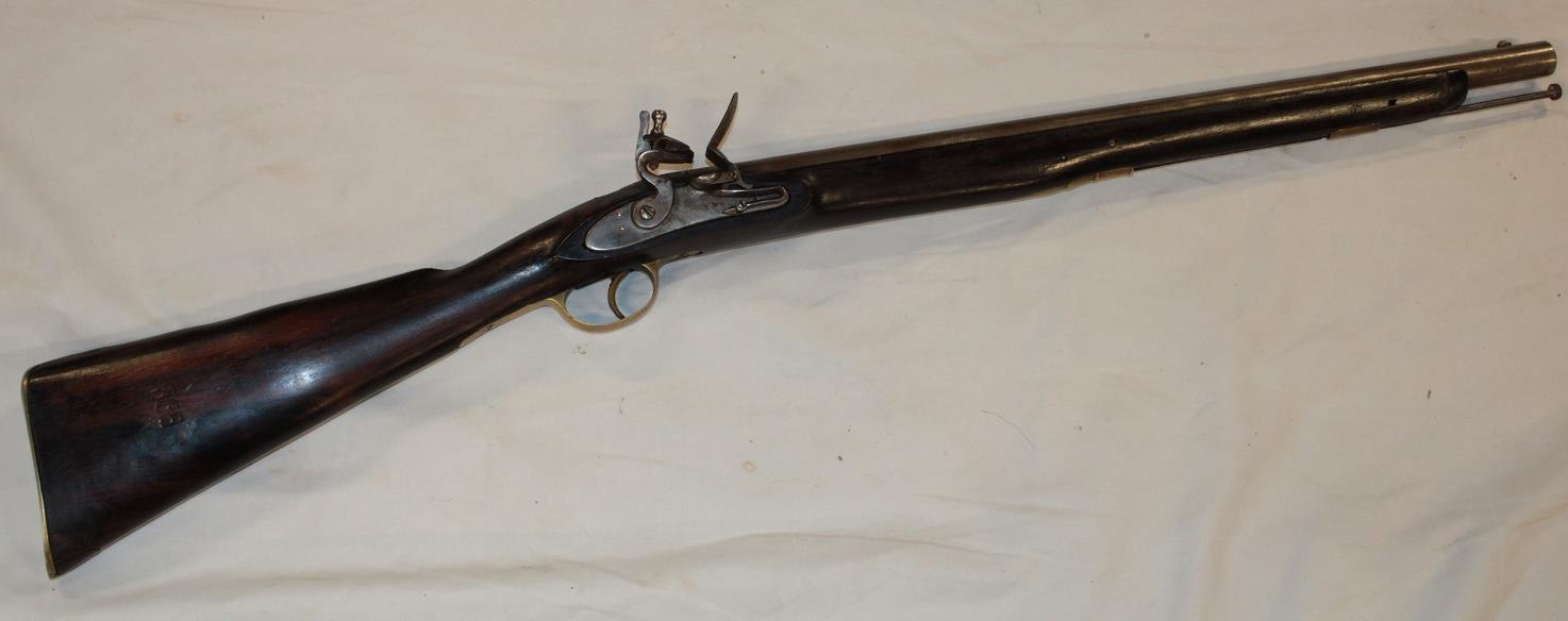 An early 19th century flintlock single barrel musket adapted from a ...