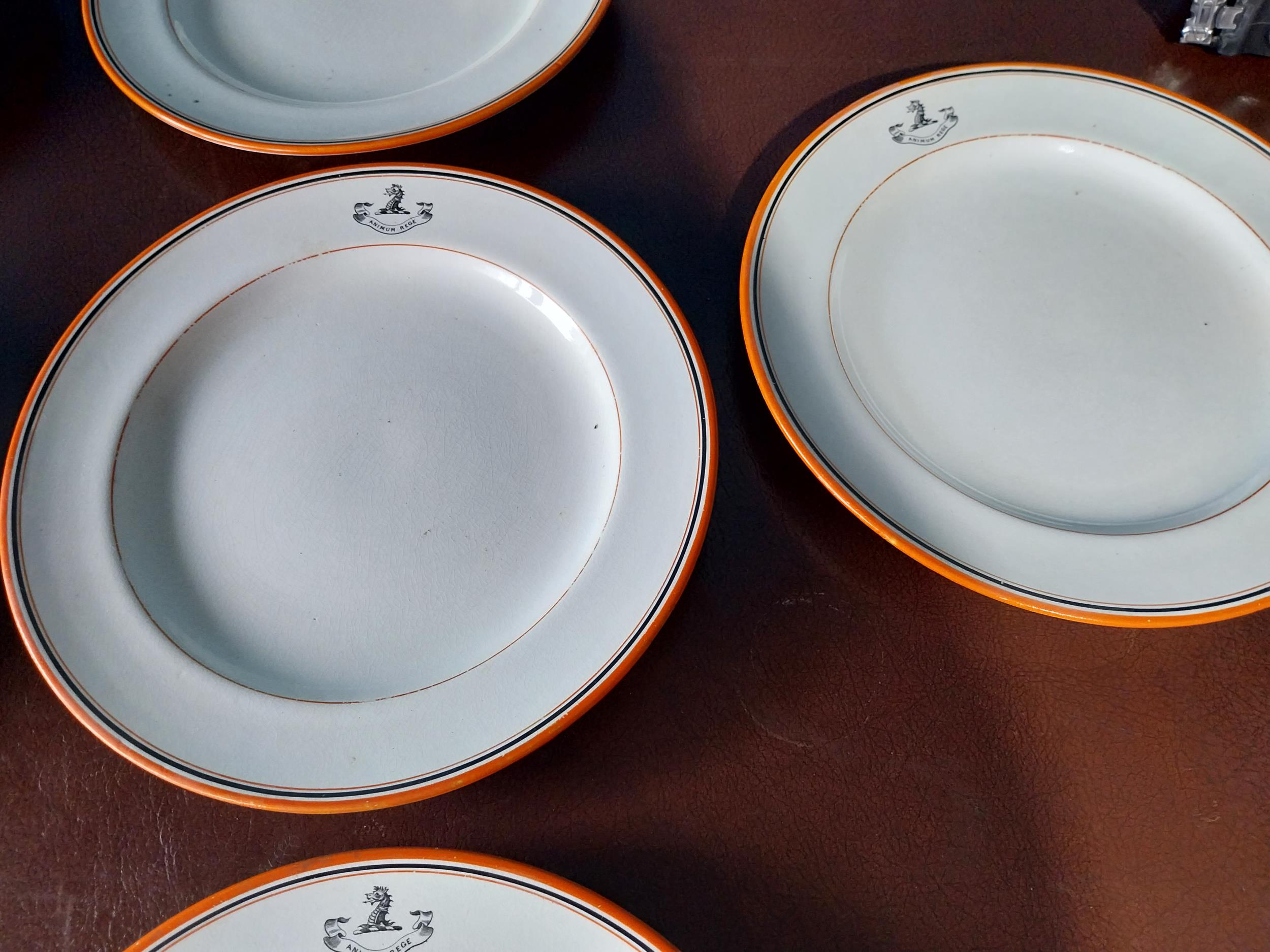 Set of ten first period Belleek dinner plates with the Reeve Family ...