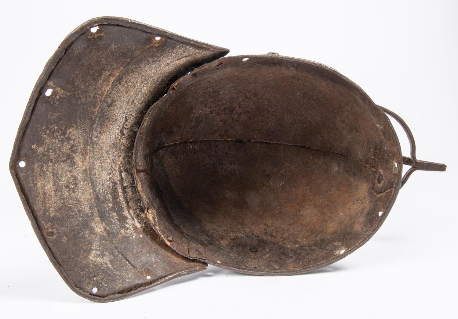 A good Cromwellian trooper's 3 bar lobster tail helmet, skull formed ...