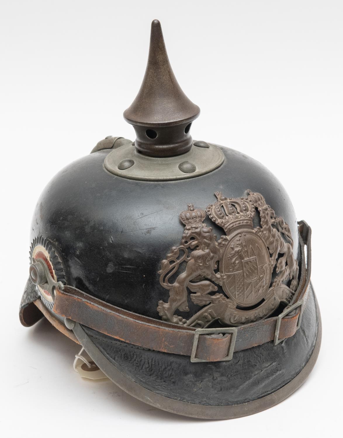 A good WWI OR's Imperial German pickelhaube, Bavarian helmet plate ...