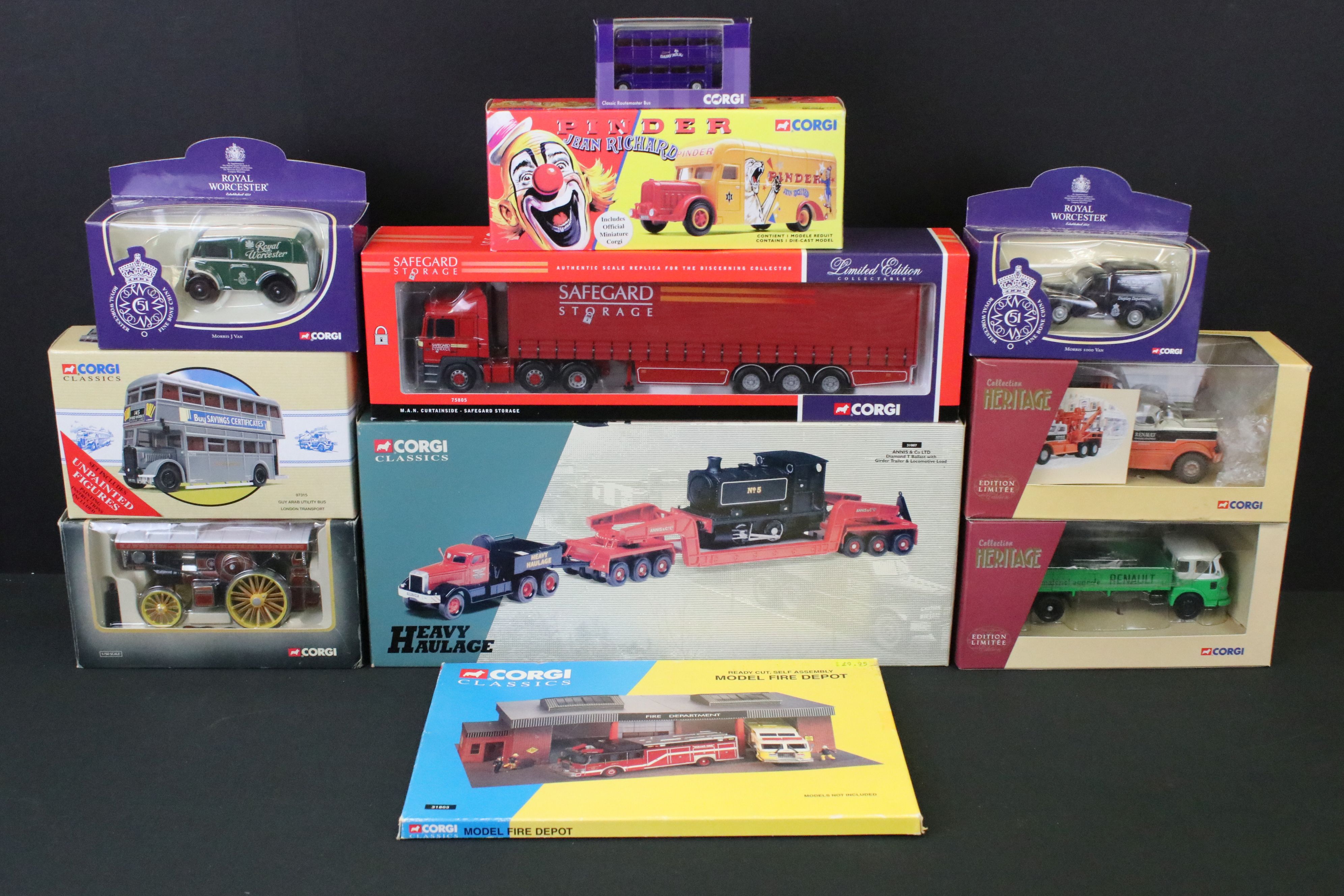 19 boxed Corgi diecast models to include Heavy Haulage 31007, 2 x Ltd ...