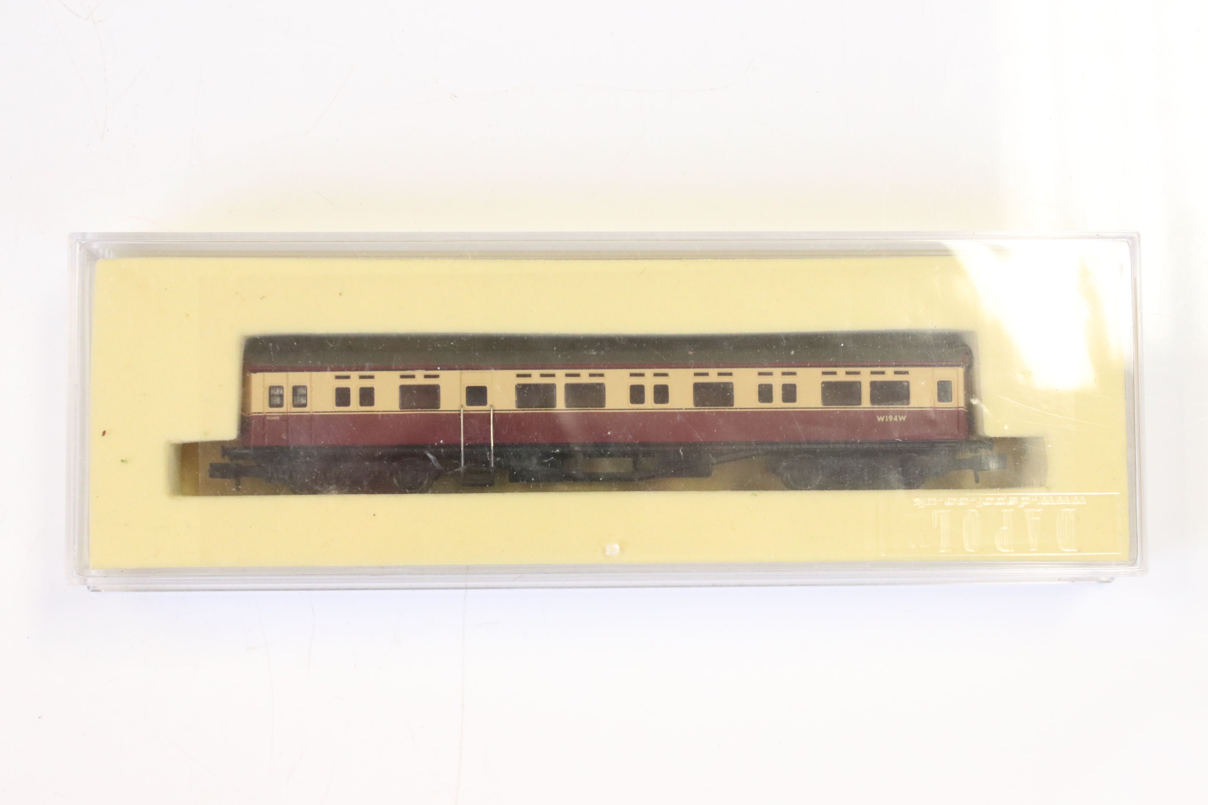 Three cased Dapol N gauge locomotives to include NC-018 Autocoach BR ...