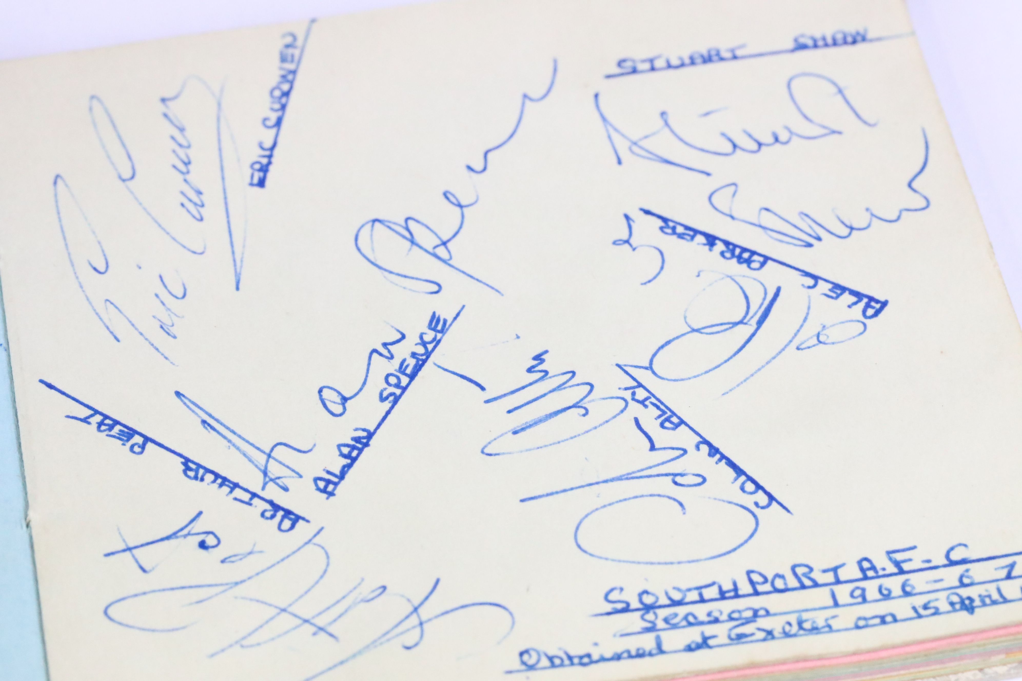 A collection of Cricket and Football autographs contained within two ...