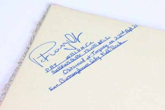 A collection of Cricket and Football autographs contained within two ...