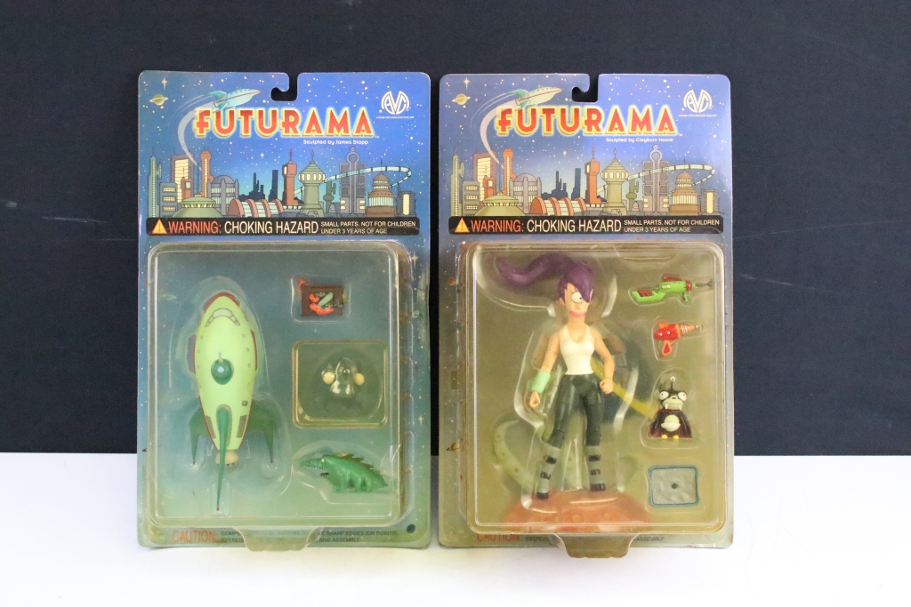 Collection of four Moore Action Collectable Futurama action figures to ...