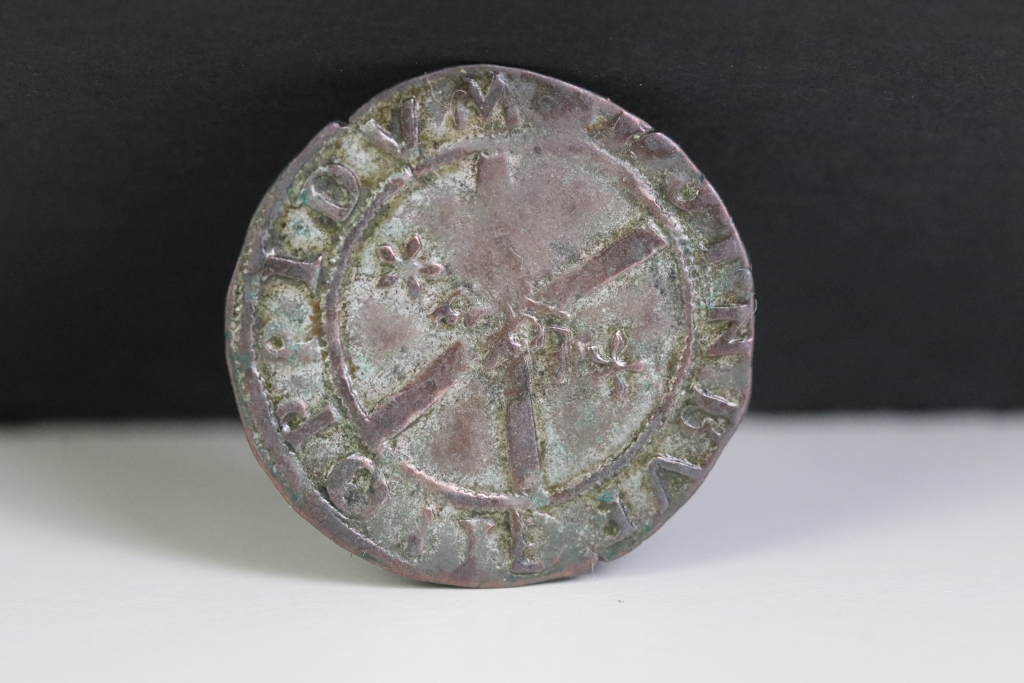 A Scotland Mary Queen of Scots Hammered silver Bawbee sixpence (c.1542 ...