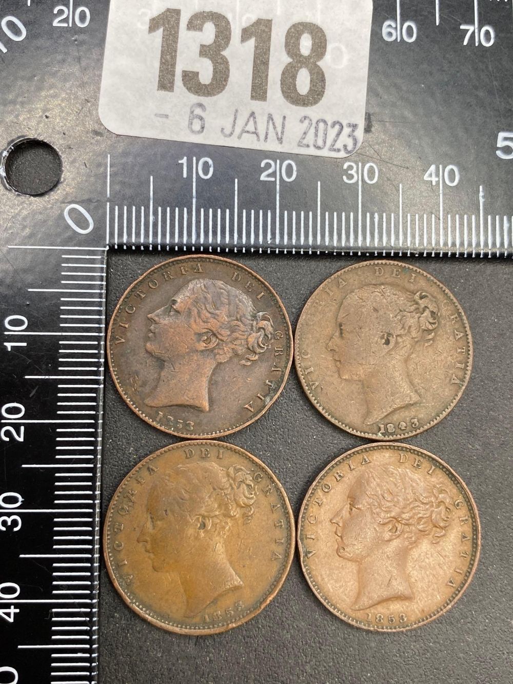 Four Victorian coins