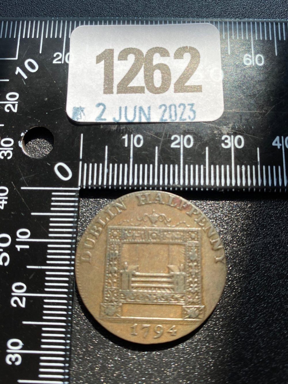 Dublin half-penny token 1794