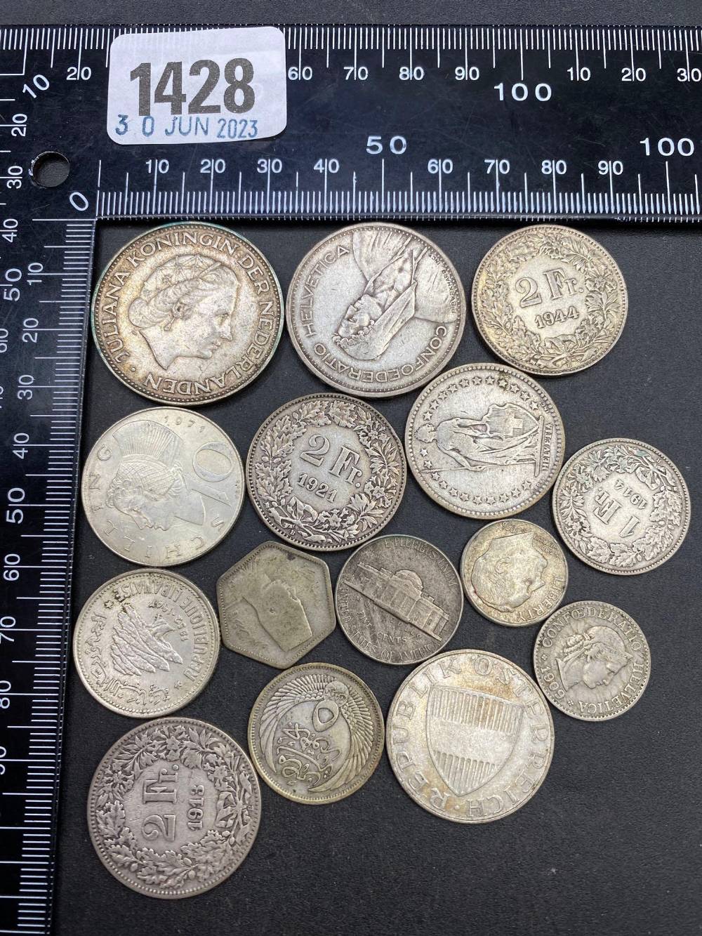 Foreign Silver coins 110gms
