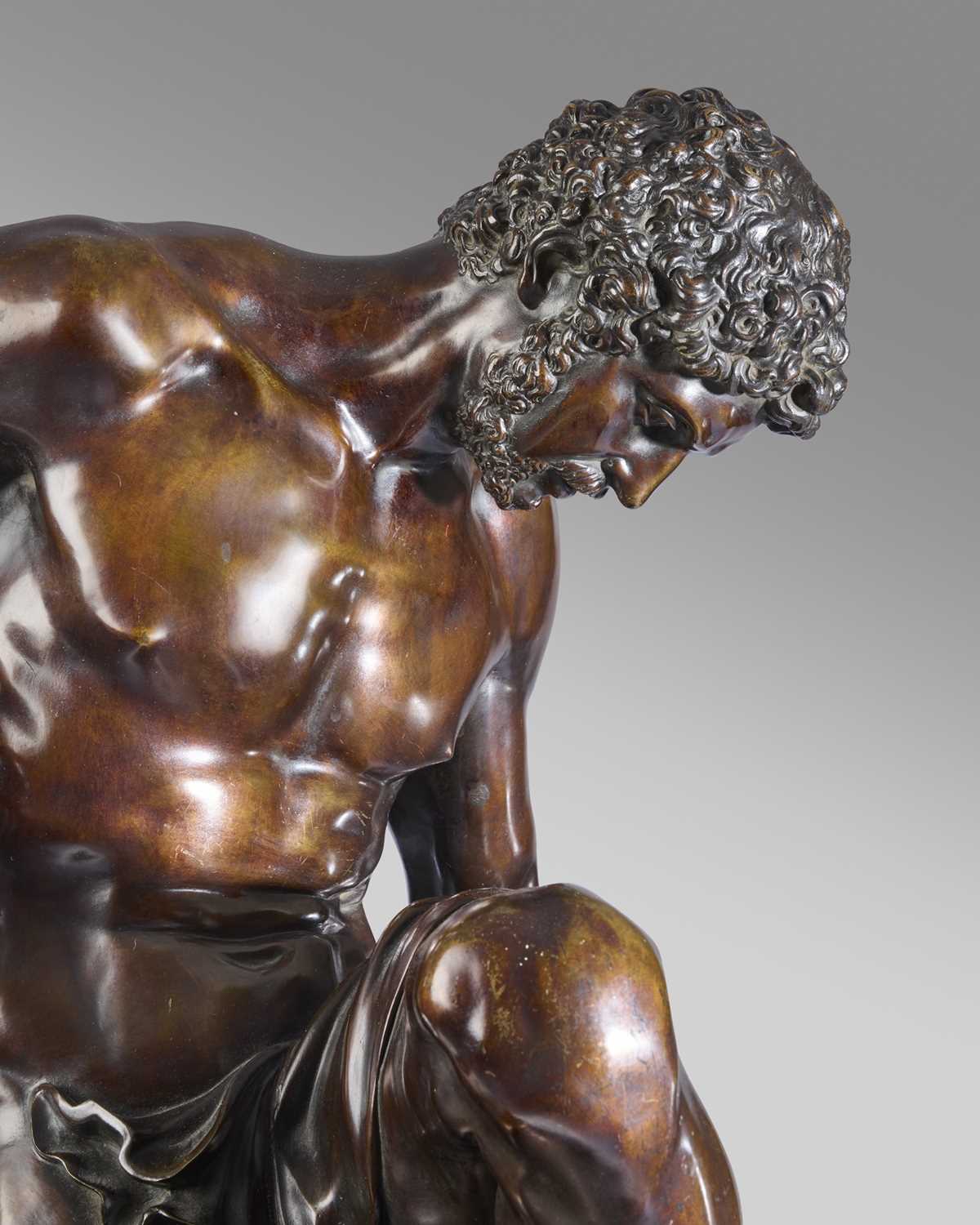 A FRENCH BRONZE FIGURE OF THE DYING GLADIATORAFTER PIERRE JULIEN ...